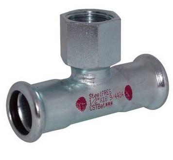 22 x 1/2" x 22 mm AO-Steel tee - VVS nr.: 034733263