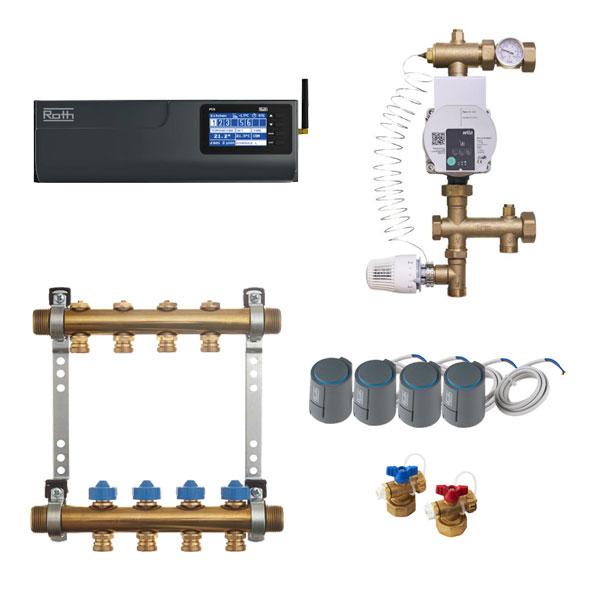 Roth Touchline komplet trådløs gulvvarmepakke 7 kredse