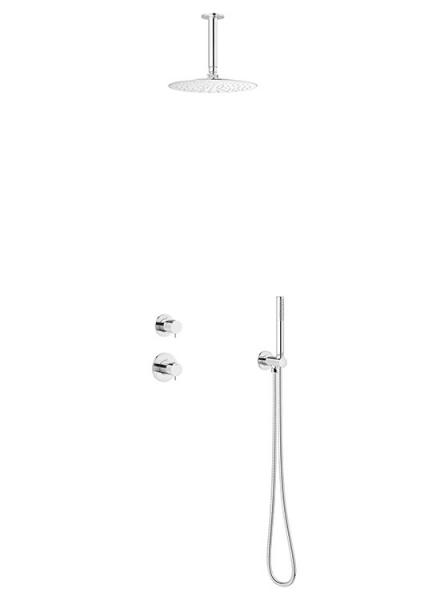 Damixa Silhouet DS 2 brusesystem til indbygning - Krom - VVS nr.: 722156604