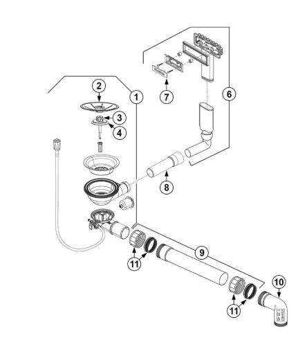 Blanco Afløbssæt ETAGON KP InFino 1x3,5'' MXI - VVS nr.: BC-A234463