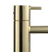 Vola HV1-170 vandhane til håndvask - Høj model - Messing natur - VVS nr.: HV1+170-19