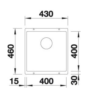 Blanco Subline 400-U køkkenvask - Sort - VVS nr.: 525990
